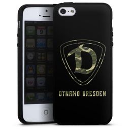 DeinDesign iPhone SE (2016-2019) Handy Silikon H&uuml;lle Case schwarz Handyh&uuml;lle Sg Dynamo Dresden Official Licensed Product Sgd