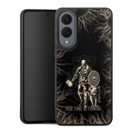 DeinDesign Galaxy S25 Edge Handy Premium Silikon H&uuml;lle Handyh&uuml;lle schwarz Case Wikinger Vikings Tv Show Designs Silikon Premium Case