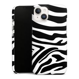 DeinDesign iPhone 14 Handy Premium Case Smartphone Handyh&uuml;lle Schutzh&uuml;lle matt Animal Look Zebra Animal Print Premium Case