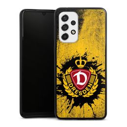 DeinDesign Galaxy A33 5G Handy Slim Case extra d&uuml;nn Silikon Handyh&uuml;lle schwarz H&uuml;lle Sg Dynamo Dresden Soccer Official Licensed Product Silikon Slim Case