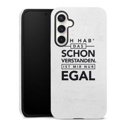 DeinDesign Galaxy S23 FE Handy Panzer Handyh&uuml;lle robuste Outdoor H&uuml;lle Schutzh&uuml;lle gl&auml;nzend Spruch Sayings Statement Tough Case