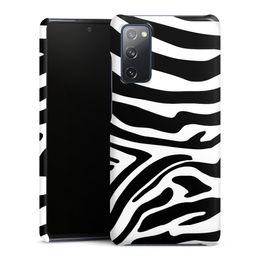 DeinDesign Galaxy S20 FE Handy Premium Case Smartphone Handyh&uuml;lle Schutzh&uuml;lle gl&auml;nzend Animal Look Zebra Animal Print Premium Case