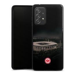 DeinDesign Galaxy A52s 5G Handy Slim Case extra d&uuml;nn Silikon Handyh&uuml;lle schwarz H&uuml;lle Stadium Official Licensed Product Eintracht Frankfurt Silikon Slim Case