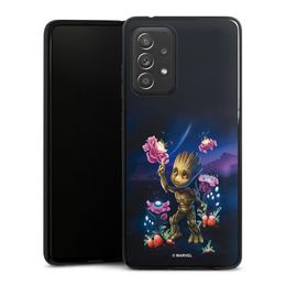 DeinDesign Galaxy A52s 5G Handy Slim Case extra d&uuml;nn Silikon Handyh&uuml;lle schwarz H&uuml;lle Baby Groot Marvel Guardians Of The Galaxy Silikon Slim Case