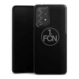 DeinDesign Galaxy A52s 5G Handy Slim Case extra d&uuml;nn Silikon Handyh&uuml;lle schwarz H&uuml;lle 1. Fc N&uuml;rnberg 1. Fcn Transparent Silikon Slim Case