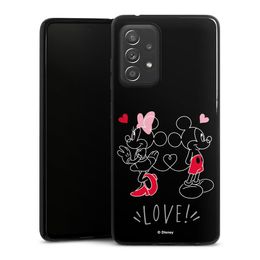 DeinDesign Galaxy A52s 5G Handy Slim Case extra d&uuml;nn Silikon Handyh&uuml;lle schwarz H&uuml;lle Disney Love Silikon Slim Case