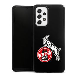 DeinDesign Galaxy A33 5G Handy Slim Case extra d&uuml;nn Silikon Handyh&uuml;lle schwarz H&uuml;lle Transparent 1. Fc K&ouml;ln Logo Silikon Slim Case
