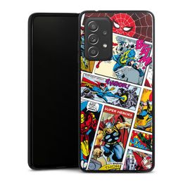 DeinDesign Galaxy A52s 5G Handy Slim Case extra d&uuml;nn Silikon Handyh&uuml;lle schwarz H&uuml;lle Avengers Marvel Comic Silikon Slim Case