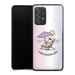 DeinDesign Galaxy A52s 5G Handy Slim Case extra d&uuml;nn Silikon Handyh&uuml;lle schwarz H&uuml;lle Snoopy Official Licensed Product Peanuts Silikon Slim Case
