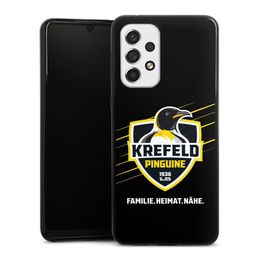 DeinDesign Galaxy A33 5G Handy Slim Case extra d&uuml;nn Silikon Handyh&uuml;lle schwarz H&uuml;lle Ice Hockey Sports Krefeld Pinguine Silikon Slim Case