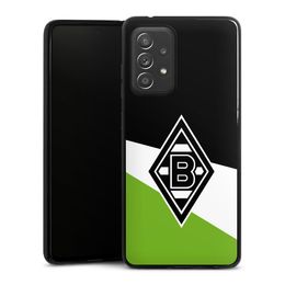 DeinDesign Galaxy A52s 5G Handy Slim Case extra d&uuml;nn Silikon Handyh&uuml;lle schwarz H&uuml;lle Borussia M&ouml;nchengladbach Official Licensed Product Gladbach Silikon Slim 