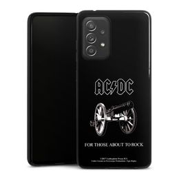 DeinDesign Galaxy A52s 5G Handy Slim Case extra d&uuml;nn Silikon Handyh&uuml;lle schwarz H&uuml;lle Music Acdc Merchandise Silikon Slim Case