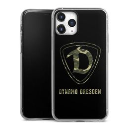 DeinDesign iPhone 11 Pro Handy Slim Case Silikon Handyh&uuml;lle transparent H&uuml;lle extra d&uuml;nn Sg Dynamo Dresden Official Licensed Product Sgd Silikon Slim Case