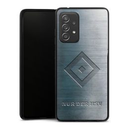 DeinDesign Galaxy A52s 5G Handy Slim Case extra d&uuml;nn Silikon Handyh&uuml;lle schwarz H&uuml;lle Metallic Look Hsv Hamburger Sv Silikon Slim Case