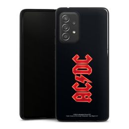 DeinDesign Galaxy A52s 5G Handy Slim Case extra d&uuml;nn Silikon Handyh&uuml;lle schwarz H&uuml;lle Official Licensed Product Acdc Logo Silikon Slim Case