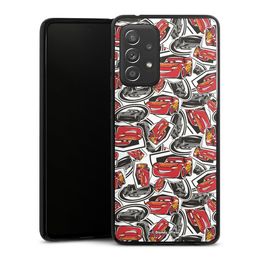 DeinDesign Galaxy A52s 5G Handy Slim Case extra d&uuml;nn Silikon Handyh&uuml;lle schwarz H&uuml;lle Cars Lightning Mcqueen 95 Disney Pixar Silikon Slim Case
