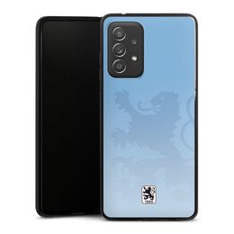 DeinDesign Galaxy A52s 5G Handy Slim Case extra d&uuml;nn Silikon Handyh&uuml;lle schwarz H&uuml;lle Official Licensed Product Logo Tsv 1860 M&uuml;nchen Silikon Slim Case