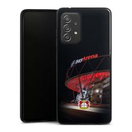 DeinDesign Galaxy A52s 5G Handy Slim Case extra d&uuml;nn Silikon Handyh&uuml;lle schwarz H&uuml;lle Official Licensed Product Bayer 04 Leverkusen Stadium Silikon Slim Case