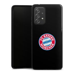 DeinDesign Galaxy A52s 5G Handy Slim Case extra d&uuml;nn Silikon Handyh&uuml;lle schwarz H&uuml;lle Fc Bayern M&uuml;nchen Logo Official Licensed Product Silikon Slim Case