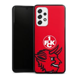 DeinDesign Galaxy A33 5G Handy Slim Case extra d&uuml;nn Silikon Handyh&uuml;lle schwarz H&uuml;lle 1. Fc Kaiserslautern 1. Fck Devil Silikon Slim Case