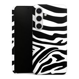 DeinDesign Galaxy S24 Handy Premium Case Smartphone Handyh&uuml;lle Schutzh&uuml;lle matt Animal Look Zebra Animal Print Premium Case