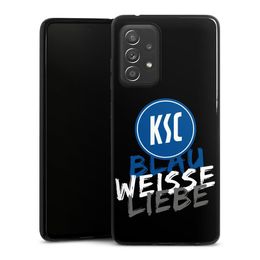 DeinDesign Galaxy A52s 5G Handy Slim Case extra d&uuml;nn Silikon Handyh&uuml;lle schwarz H&uuml;lle Ksc Karlsruher Sc Official Licensed Product Silikon Slim Case