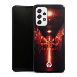 DeinDesign Galaxy A33 5G Handy Slim Case extra d&uuml;nn Silikon Handyh&uuml;lle schwarz H&uuml;lle Official Licensed Product Fc St. Pauli Silikon Slim Case