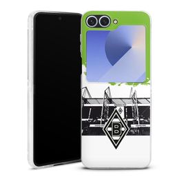 DeinDesign Galaxy Z Flip 6 Handy Hard Case Schutzh&uuml;lle transparent Smartphone Handy H&uuml;lle Borussia M&ouml;nchengladbach Stadium Merchandise Hard Case