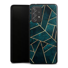 DeinDesign Galaxy A52s 5G Handy Slim Case extra d&uuml;nn Silikon Handyh&uuml;lle schwarz H&uuml;lle Stone Elisabeth Fredriksson Gold & Copper Silikon Slim Case