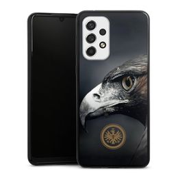 DeinDesign Galaxy A33 5G Handy Slim Case extra d&uuml;nn Silikon Handyh&uuml;lle schwarz H&uuml;lle Eintracht Frankfurt Official Licensed Product Eagle Silikon Slim Case