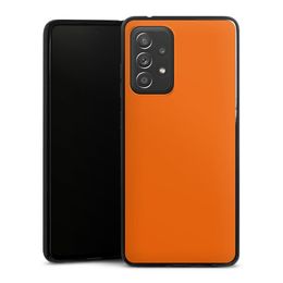 DeinDesign Galaxy A52s 5G Handy Slim Case extra d&uuml;nn Silikon Handyh&uuml;lle schwarz H&uuml;lle Orange Unicoloured Colour Silikon Slim Case