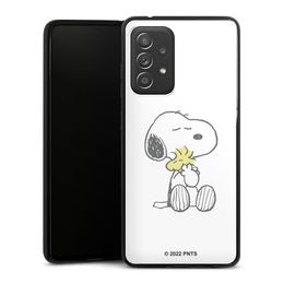 DeinDesign Galaxy A52s 5G Handy Slim Case extra d&uuml;nn Silikon Handyh&uuml;lle schwarz H&uuml;lle Snoopy Love Peanuts Silikon Slim Case