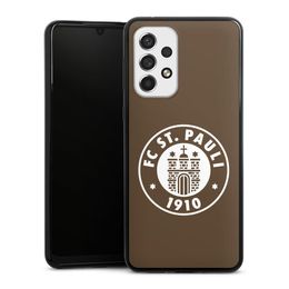 DeinDesign Galaxy A33 5G Handy Slim Case extra d&uuml;nn Silikon Handyh&uuml;lle schwarz H&uuml;lle Official Licensed Product Coat Of Arms Fc St. Pauli Silikon Slim Case