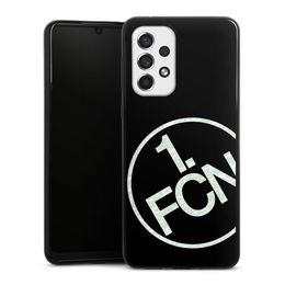 DeinDesign Galaxy A33 5G Handy Slim Case extra d&uuml;nn Silikon Handyh&uuml;lle schwarz H&uuml;lle 1. Fc N&uuml;rnberg 1. Fcn Logo Silikon Slim Case