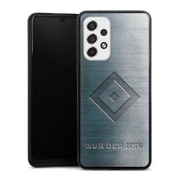 DeinDesign Galaxy A33 5G Handy Slim Case extra d&uuml;nn Silikon Handyh&uuml;lle schwarz H&uuml;lle Hamburger Sv Metallic Look Hsv Silikon Slim Case