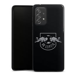 DeinDesign Galaxy A52s 5G Handy Slim Case extra d&uuml;nn Silikon Handyh&uuml;lle schwarz H&uuml;lle Official Licensed Product Logo Rb Leipzig Silikon Slim Case