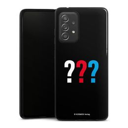 DeinDesign Galaxy A52s 5G Handy Slim Case extra d&uuml;nn Silikon Handyh&uuml;lle schwarz H&uuml;lle Official Licensed Product Die Drei ??? Logo Silikon Slim Case