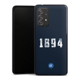 DeinDesign Galaxy A52s 5G Handy Slim Case extra d&uuml;nn Silikon Handyh&uuml;lle schwarz H&uuml;lle Karlsruher Sc Ksc Bundesliga Silikon Slim Case
