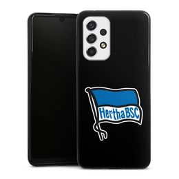 DeinDesign Galaxy A33 5G Handy Slim Case extra d&uuml;nn Silikon Handyh&uuml;lle schwarz H&uuml;lle Logo Official Licensed Product Hertha Bsc Silikon Slim Case