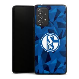 DeinDesign Galaxy A52s 5G Handy Slim Case extra d&uuml;nn Silikon Handyh&uuml;lle schwarz H&uuml;lle Camouflage Fc Schalke 04 Muster Silikon Slim Case