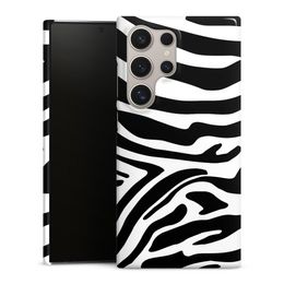 DeinDesign Galaxy S24 Ultra Handy Premium Case Smartphone Handyh&uuml;lle Schutzh&uuml;lle gl&auml;nzend Animal Look Zebra Animal Print Premium Case