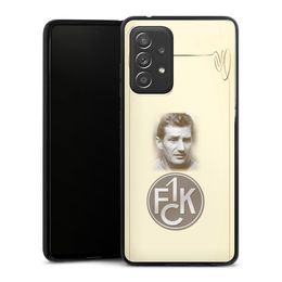 DeinDesign Galaxy A52s 5G Handy Slim Case extra d&uuml;nn Silikon Handyh&uuml;lle schwarz H&uuml;lle 1. Fc Kaiserslautern Fritz Walter Logo Silikon Slim Case