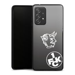 DeinDesign Galaxy A52s 5G Handy Slim Case extra d&uuml;nn Silikon Handyh&uuml;lle schwarz H&uuml;lle Logo 1. Fck 1. Fc Kaiserslautern Silikon Slim Case