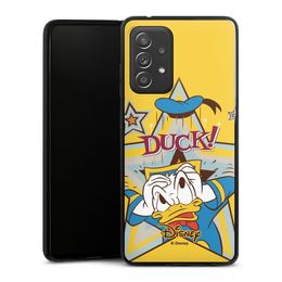 DeinDesign Galaxy A52s 5G Handy Slim Case extra d&uuml;nn Silikon Handyh&uuml;lle schwarz H&uuml;lle Donald Duck Disney Official Licensed Product Silikon Slim Case