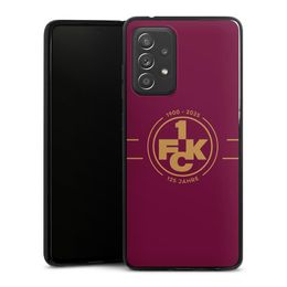 DeinDesign Galaxy A52s 5G Handy Slim Case extra d&uuml;nn Silikon Handyh&uuml;lle schwarz H&uuml;lle 1. Fc Kaiserslautern Official Licensed Product 125 Jahre Silikon Slim Case