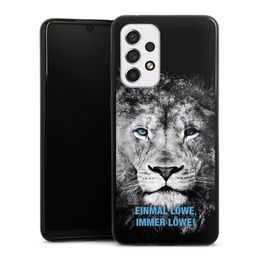 DeinDesign Galaxy A33 5G Handy Slim Case extra d&uuml;nn Silikon Handyh&uuml;lle schwarz H&uuml;lle Tsv 1860 M&uuml;nchen Lion Official Licensed Product Silikon Slim Case