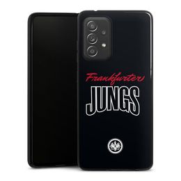 DeinDesign Galaxy A52s 5G Handy Slim Case extra d&uuml;nn Silikon Handyh&uuml;lle schwarz H&uuml;lle Eintracht Frankfurt Sge Official Licensed Product Silikon Slim Case