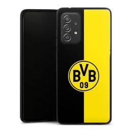 DeinDesign Galaxy A52s 5G Handy Slim Case extra d&uuml;nn Silikon Handyh&uuml;lle schwarz H&uuml;lle Borussia Dortmund Bvb Coat Of Arms Silikon Slim Case