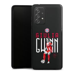 DeinDesign Galaxy A52s 5G Handy Slim Case extra d&uuml;nn Silikon Handyh&uuml;lle schwarz H&uuml;lle Fc Bayern M&uuml;nchen Official Licensed Product Giulia Gwinn Silikon Slim Case
