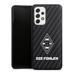 DeinDesign Galaxy A33 5G Handy Slim Case extra d&uuml;nn Silikon Handyh&uuml;lle schwarz H&uuml;lle Gladbach Carbon Borussia M&ouml;nchengladbach Silikon Slim Case